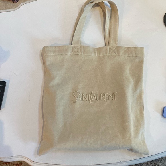 Yves Saint Laurent | Bags | Ysl Tan Fleece Totebag | Poshmark